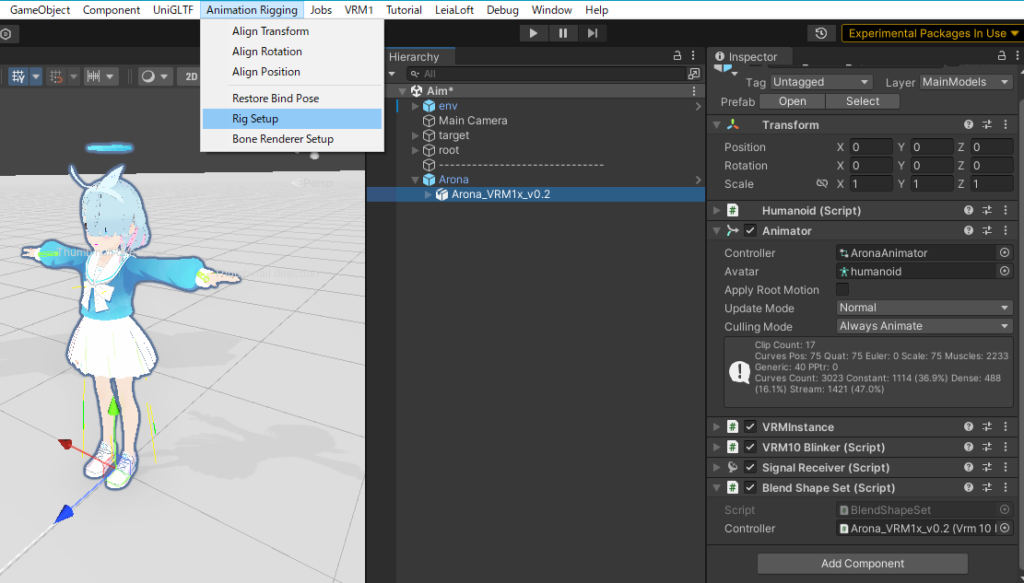 Animation Riggingでキャラがターゲットを見続け上半身も連動する挙動を実装する | Sirohood