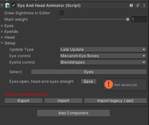 Realistic Eye Movementsを設定する | Sirohood